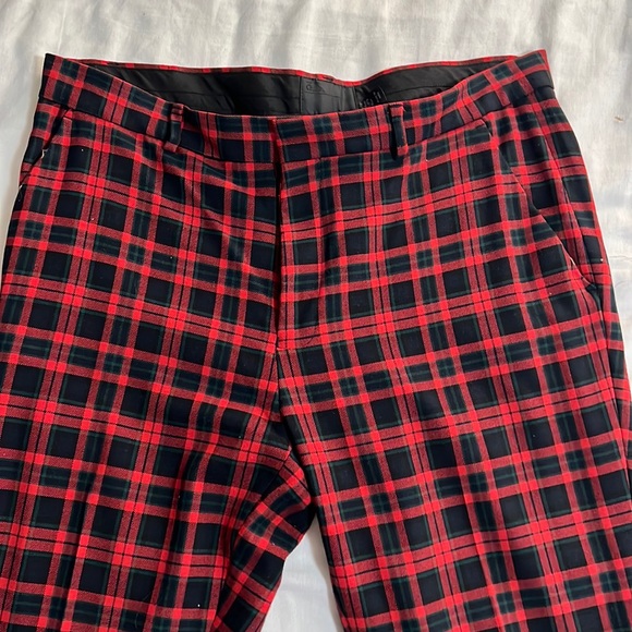ASOS | Pants | Red Plaid Pants | Poshmark